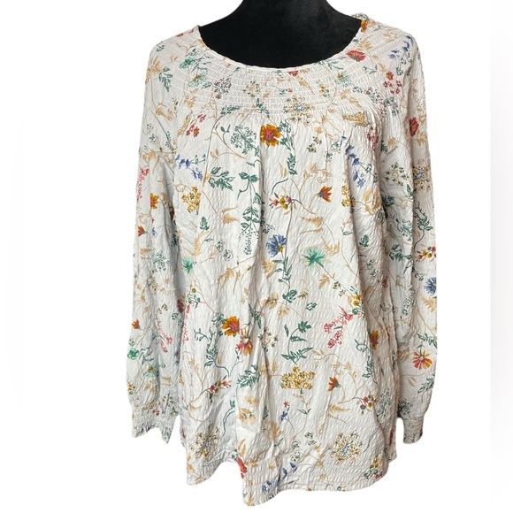 CJ Banks | Tops | Cj Banks Floral Long Sleeve Blouse | Poshmark